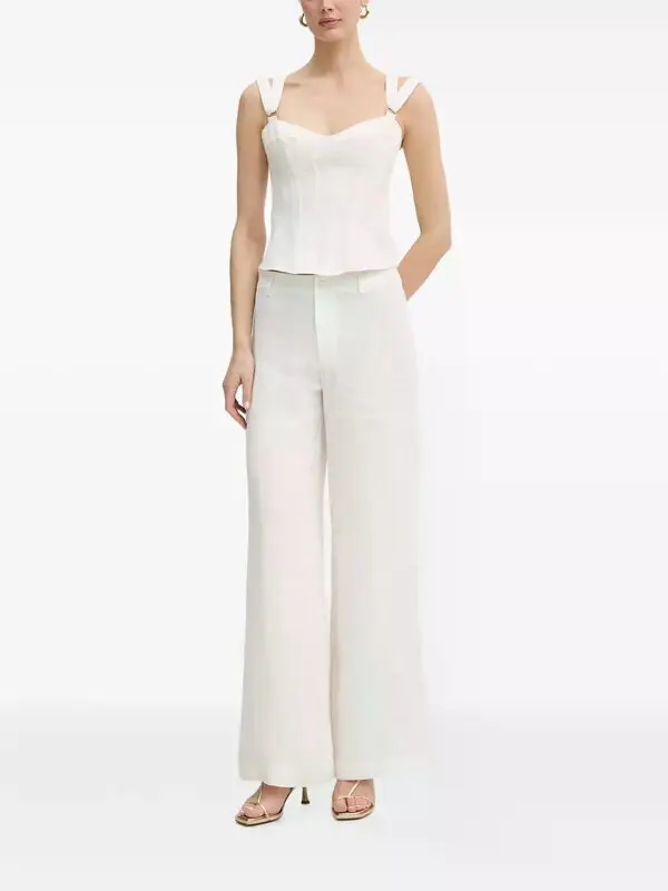 Bardot Serafina Corset-style Buckled-strap Top