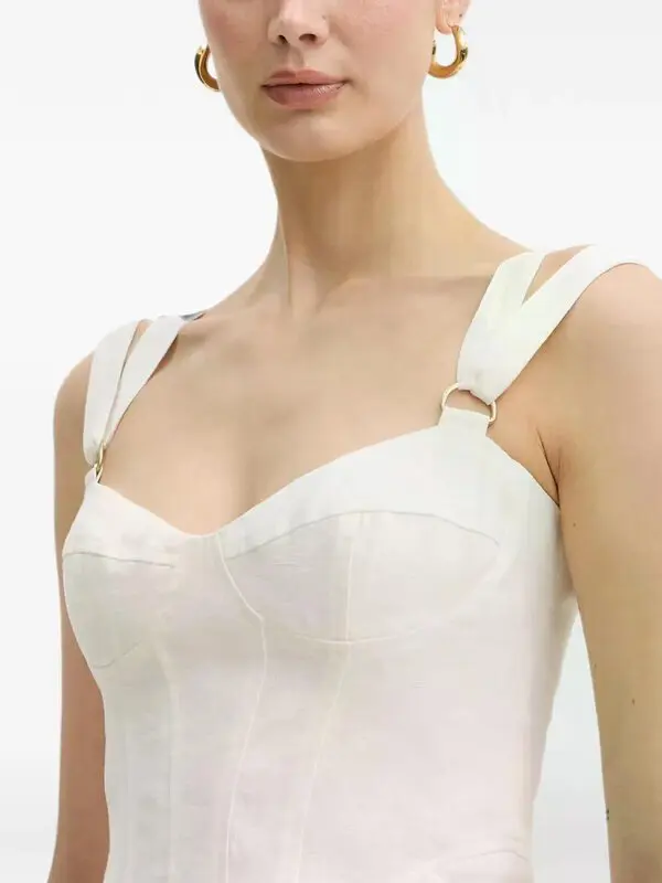 Bardot Serafina Corset-style Buckled-strap Top