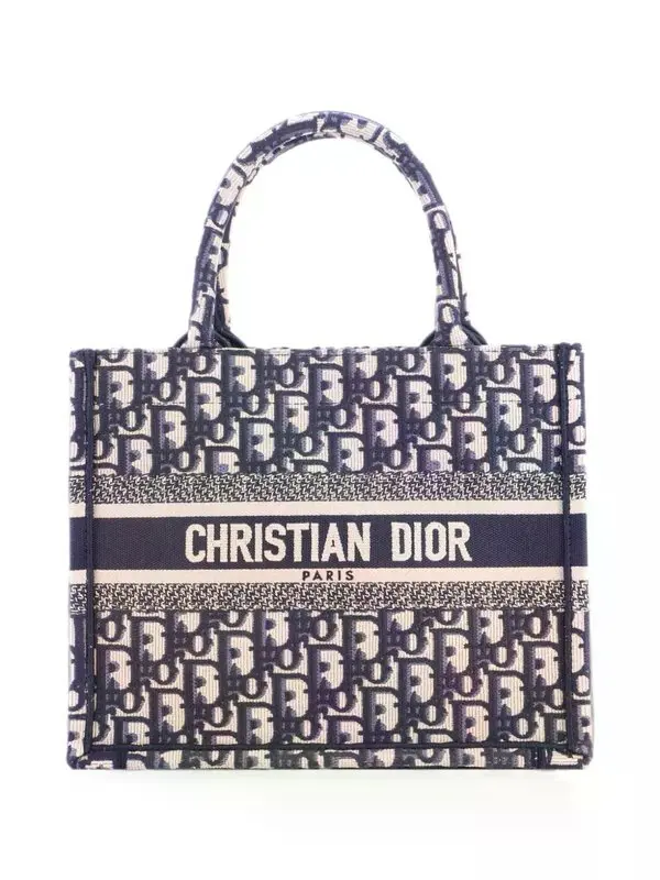 Dior Book Oblique Canvas Small Tote Bag - Blue