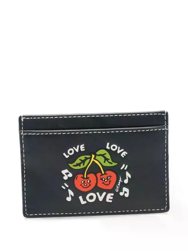 Kenzo Graphic-print Card Holder - Black