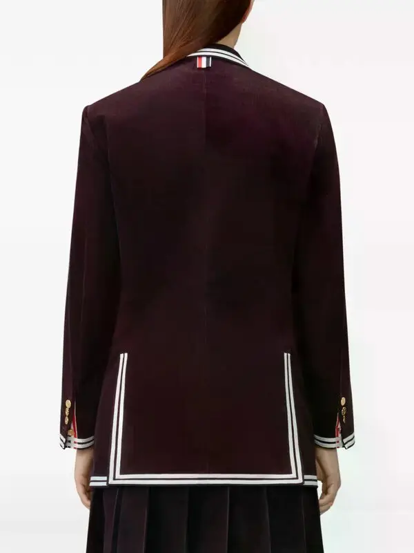 Thom Browne Corduroy Stripe-trim Coat