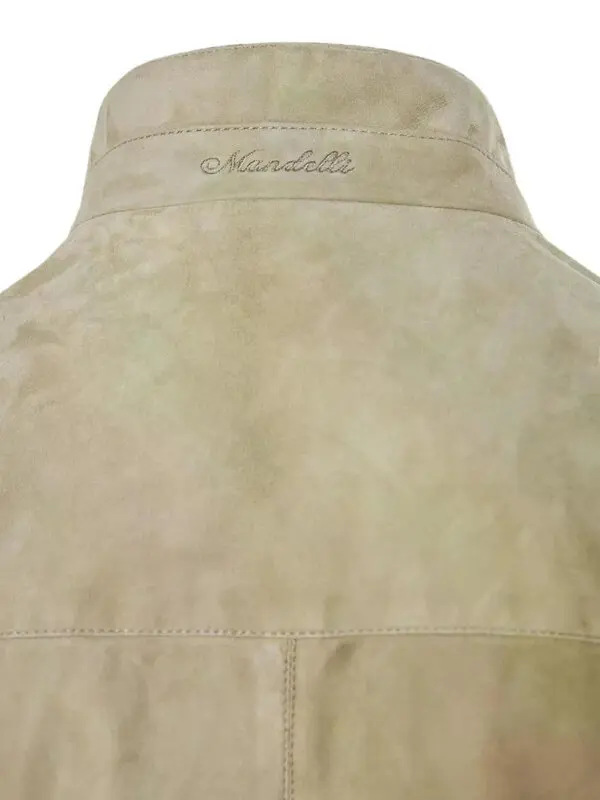 MANDELLI Suede-finish Zip-up Jacket