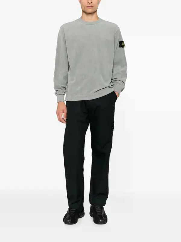 Stone Island Logo-patch Corduroy Sweatshirt