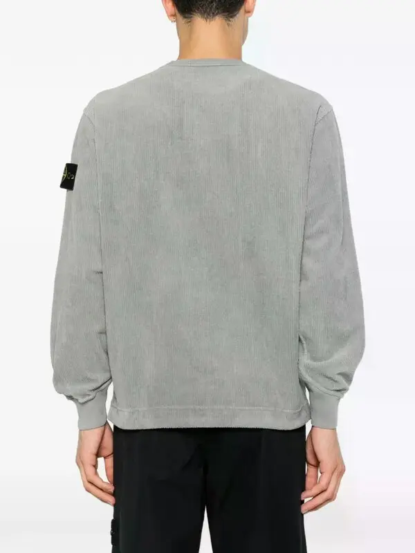 Stone Island Logo-patch Corduroy Sweatshirt