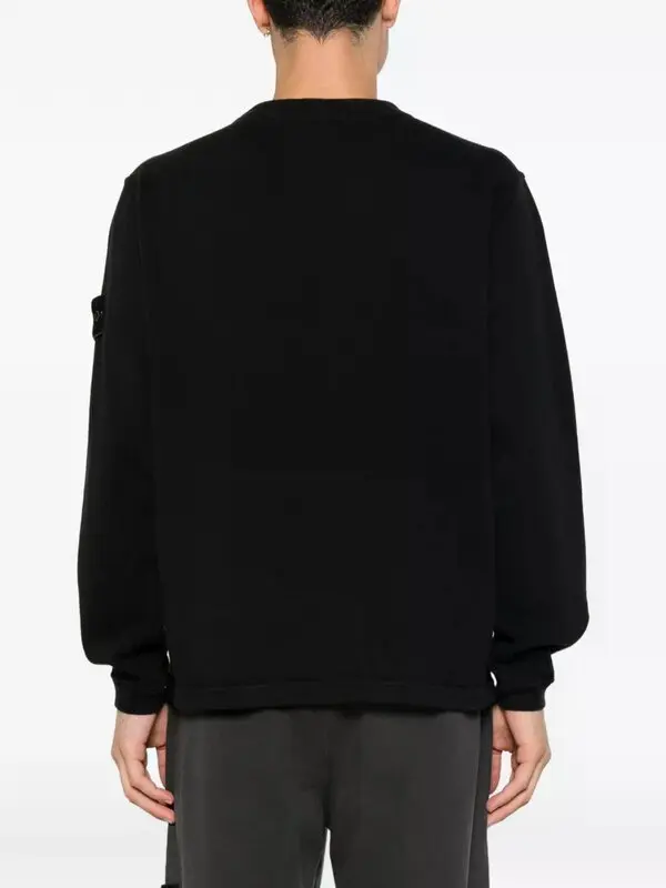 Stone Island Logo-patch Shoulder-button Sweatshirt