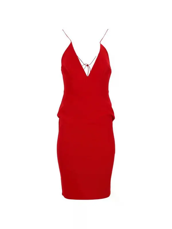 Alex Perry Bodycon Halter-neck Midi Dress - Red