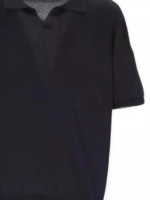 GRAN SASSO Silk Short-sleeve T-shirt - Black