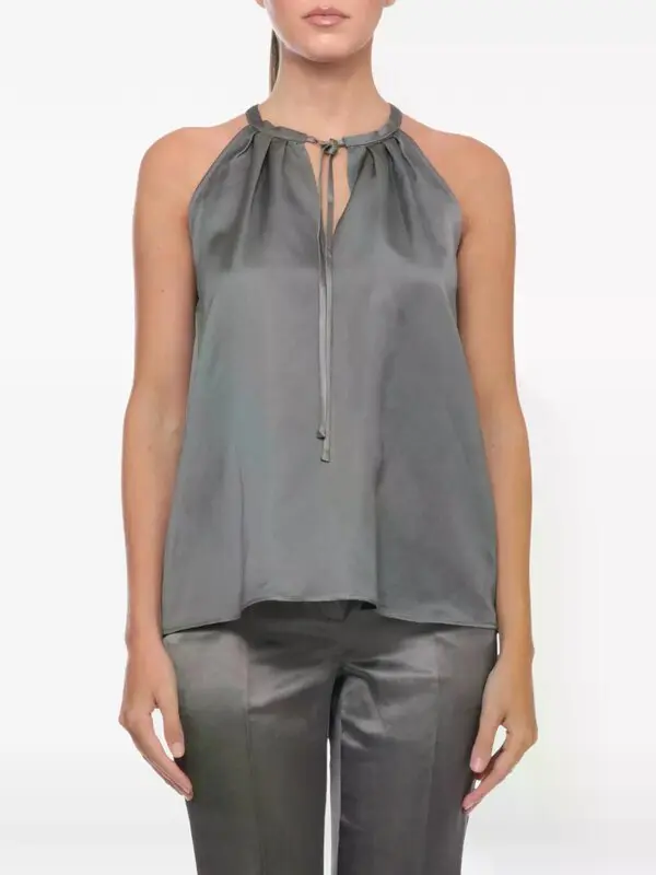EMME Halterneck Pleated Halterneck Blouse