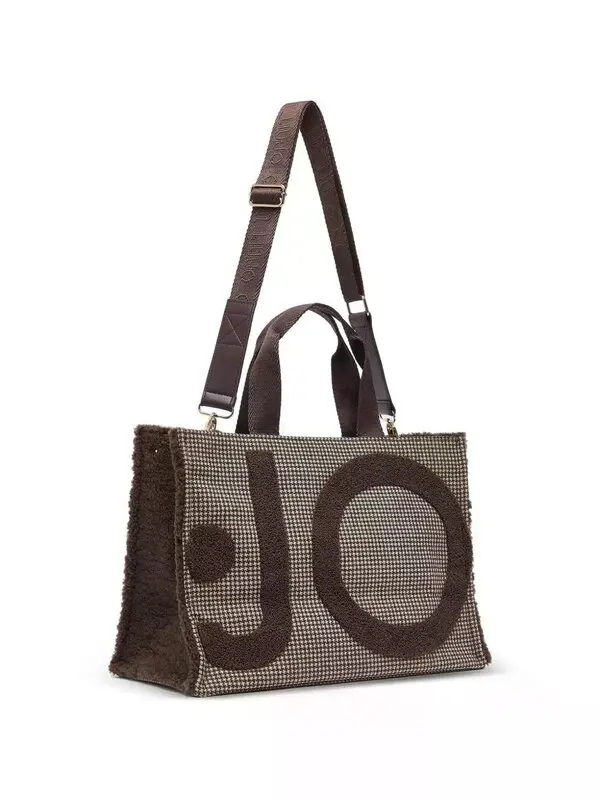 Liu Jo Large Check Fabric Tote Bag