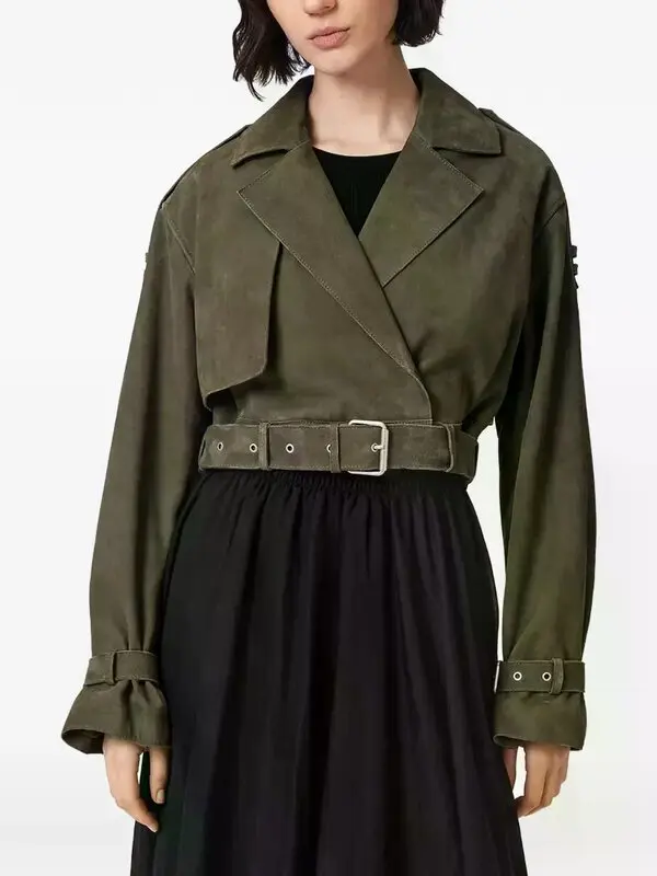 ALLSAINTS Ophelia Cropped Suede Jacket