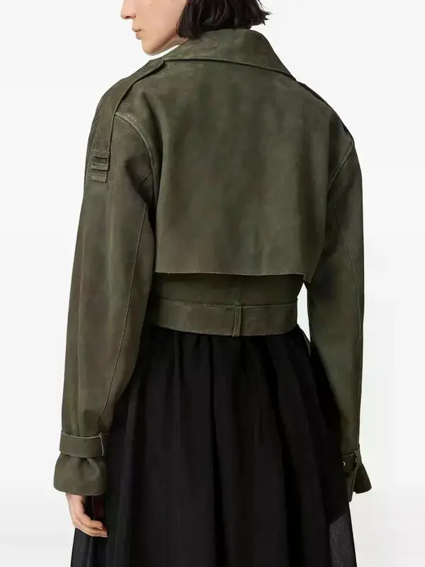 ALLSAINTS Ophelia Cropped Suede Jacket