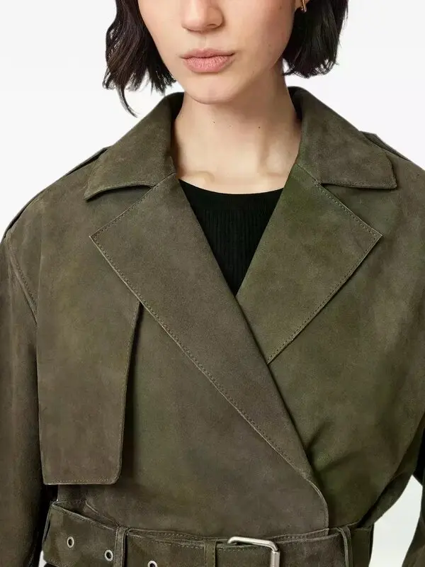 ALLSAINTS Ophelia Cropped Suede Jacket