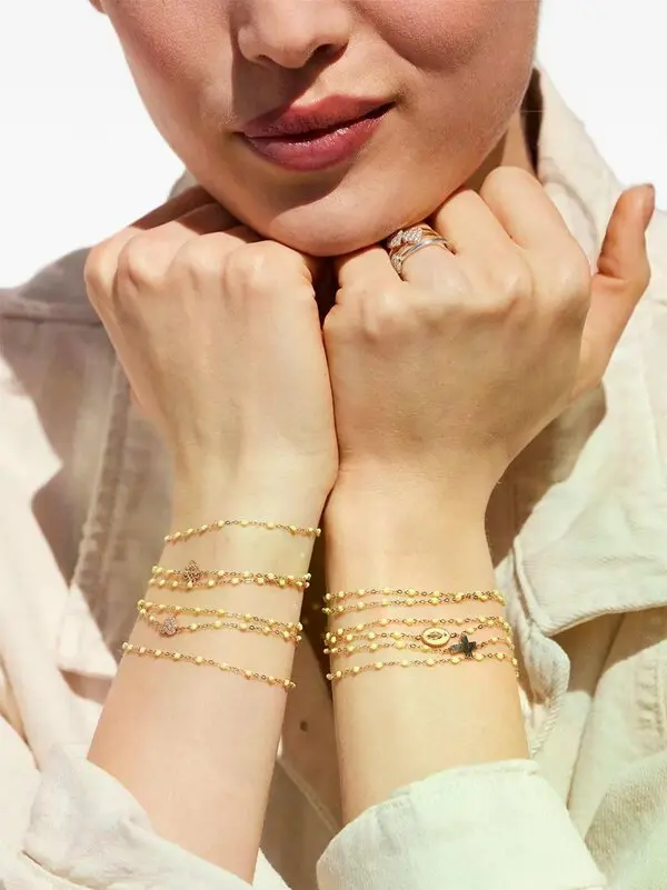 Gigi Clozeau 18k Yellow Resin Bead Bracelet - Gold