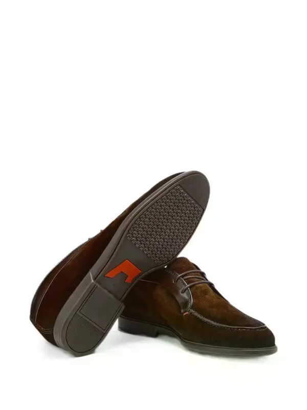 Santoni Suede-leather Panels Ankle Boots