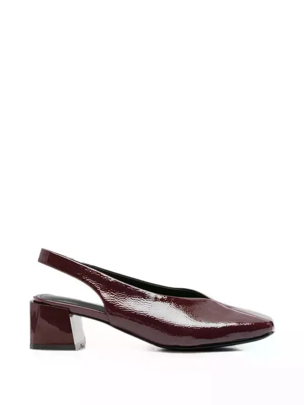 LINDA BAUMANN Patent-finish Slingback Pumps - Red