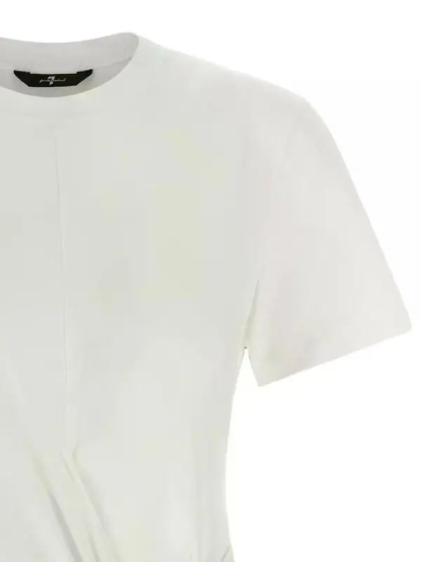 7 For All Mankind Draped Detail T-shirt - White