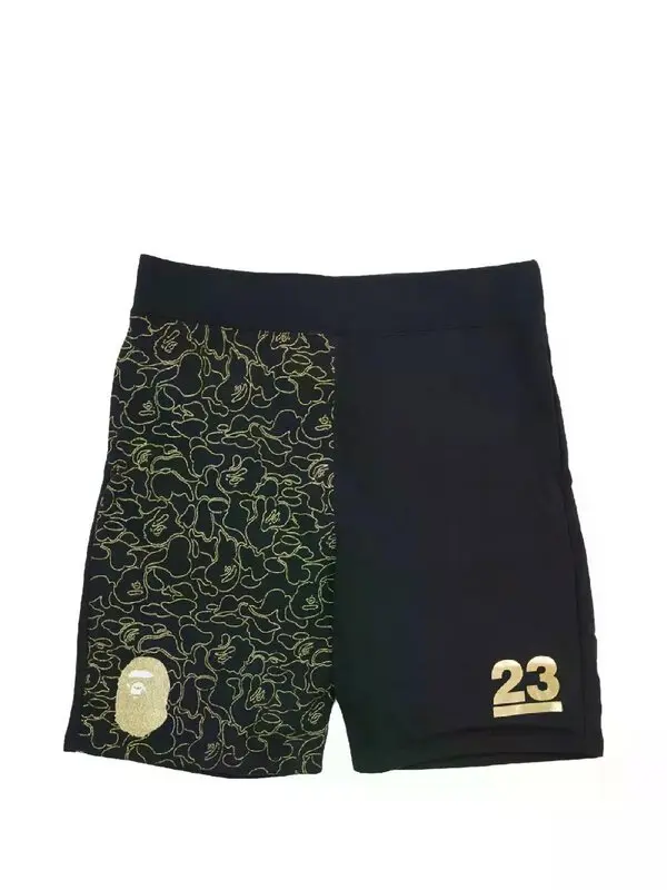 A BATHING APE Abc Camo Track Horts - Black