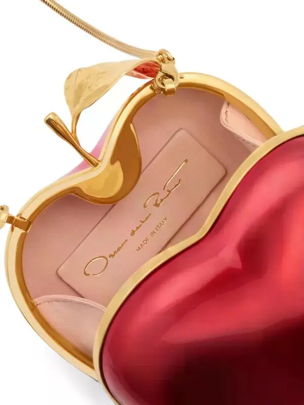 Oscar De La Renta Apple-shaped Clutch Bag - Red