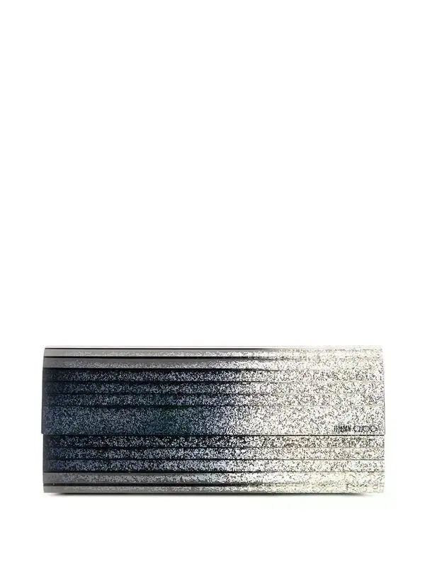 JIMMY CHOO Sweetie Glitter-effect Clutch Bag - Silver