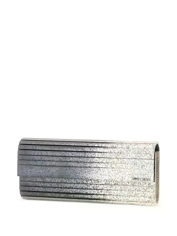 JIMMY CHOO Sweetie Glitter-effect Clutch Bag - Silver