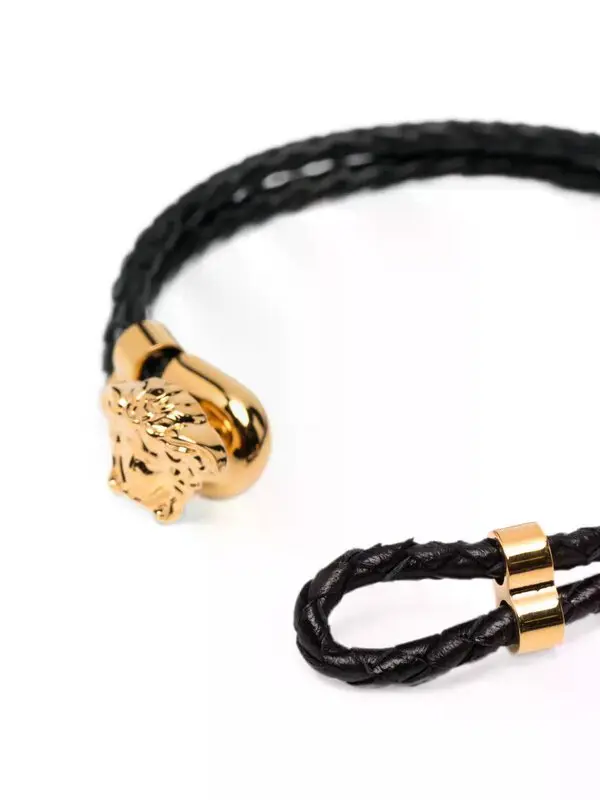 Versace Leather Bracelet - Black