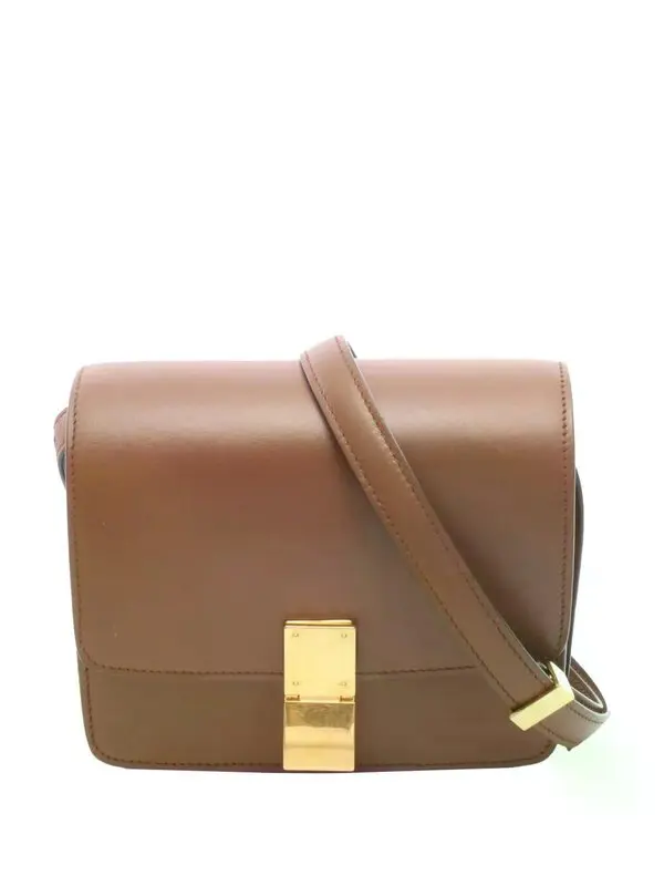 Celine 2010-2020 Small Calfskin Classic Box Crossbody Bag - Brown