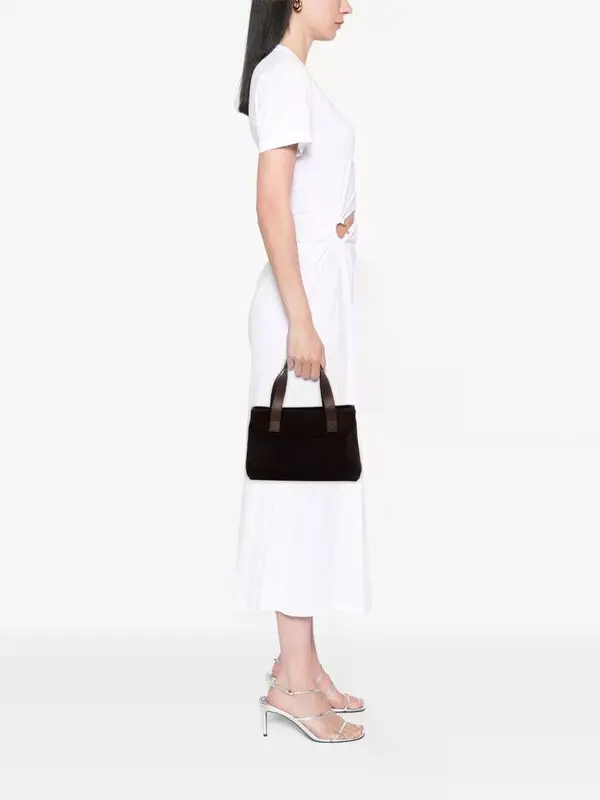 Celine 1999 C Macadam Suede Handbag