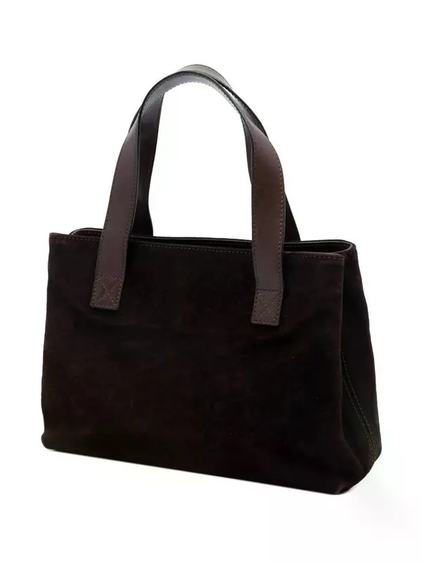 Celine 1999 C Macadam Suede Handbag