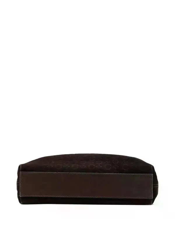 Celine 1999 C Macadam Suede Handbag