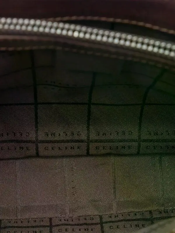 Celine 1999 C Macadam Suede Handbag