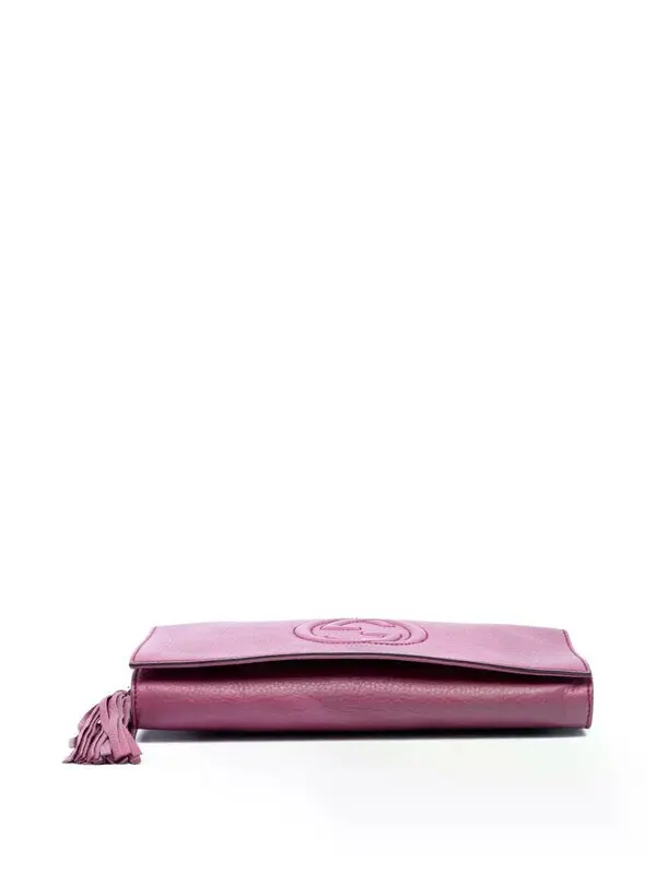 Gucci Leather Soho Disco Clutch Bag - Pink