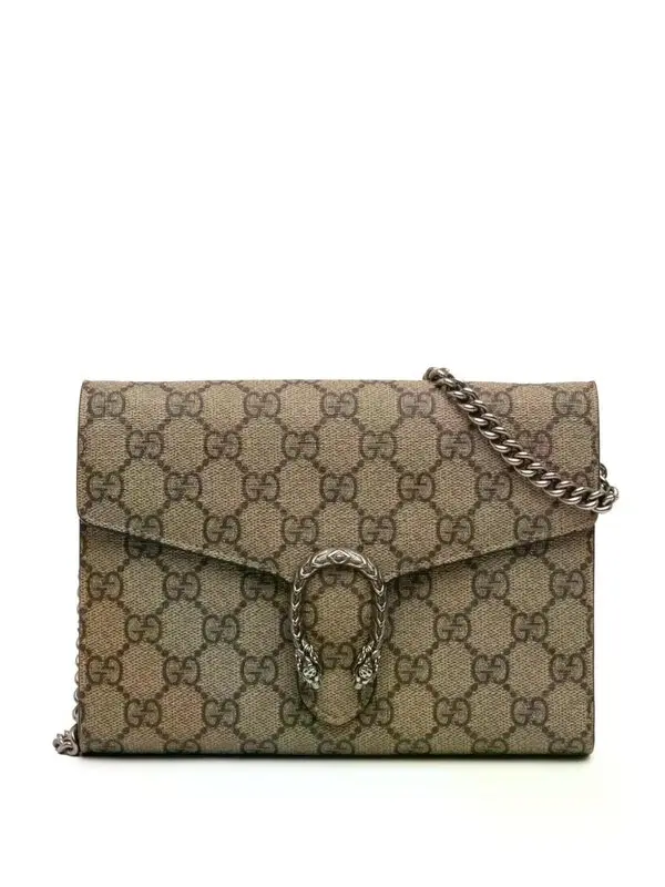 Gucci 2016-2026 Gg Supreme Dionysus Wallet On Chain Crossbody Bag - Neutrals