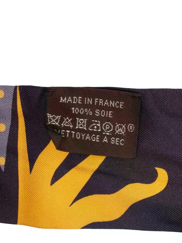 Hermès 2010-2018 Astrologie A Pois Silk Twilly Scarf Scarves - Black