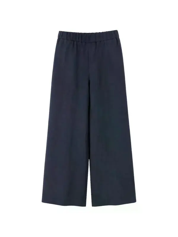 GRAN SASSO Elasticated-waist Wide-leg Trousers - Blue