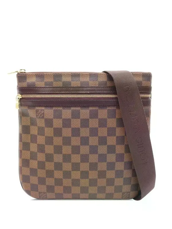 LOUIS VUITTON 2008 Damier Ebene Bosphore Pochette Crossbody Bag - Brown