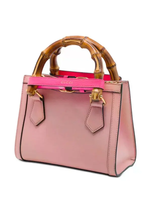 Gucci 2016-2026 Mini Calfskin Bamboo Diana Satchel - Pink
