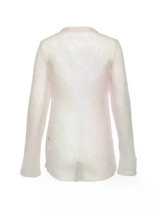 Yohji Yamamoto Open-knit Long-sleeve Sweater