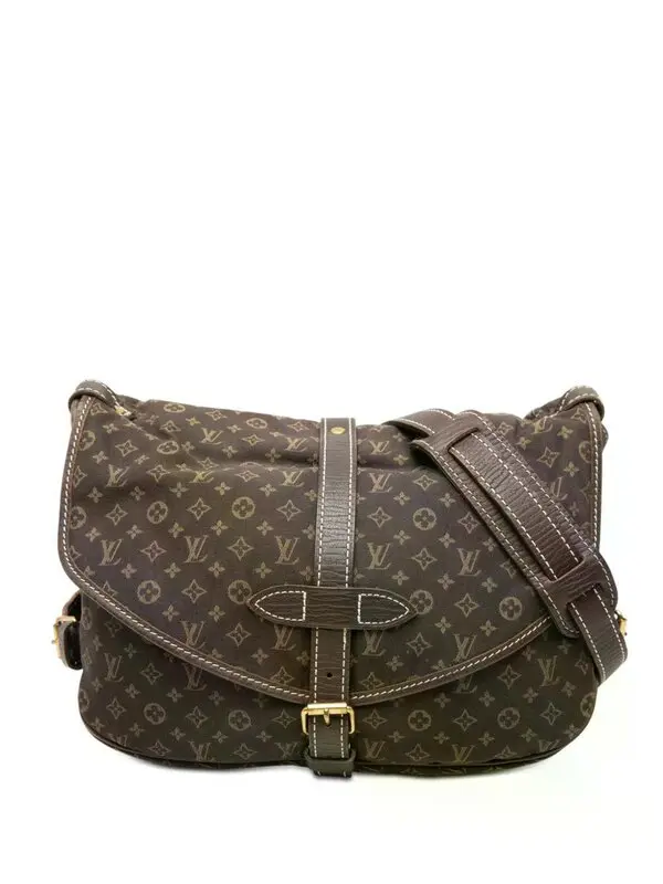 LOUIS VUITTON Monogram Mini Lin Saumur 30 Crossbody Bag