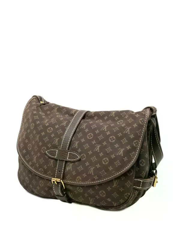 LOUIS VUITTON Monogram Mini Lin Saumur 30 Crossbody Bag
