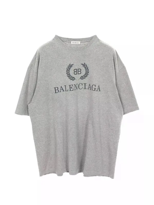 Balenciaga Logo-print Short-sleeve T-shirt - Grey