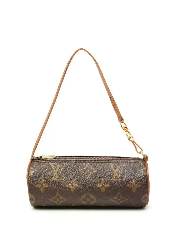 LOUIS VUITTON 1990-2010 Monogram Papillon Pochette Handbag - Brown