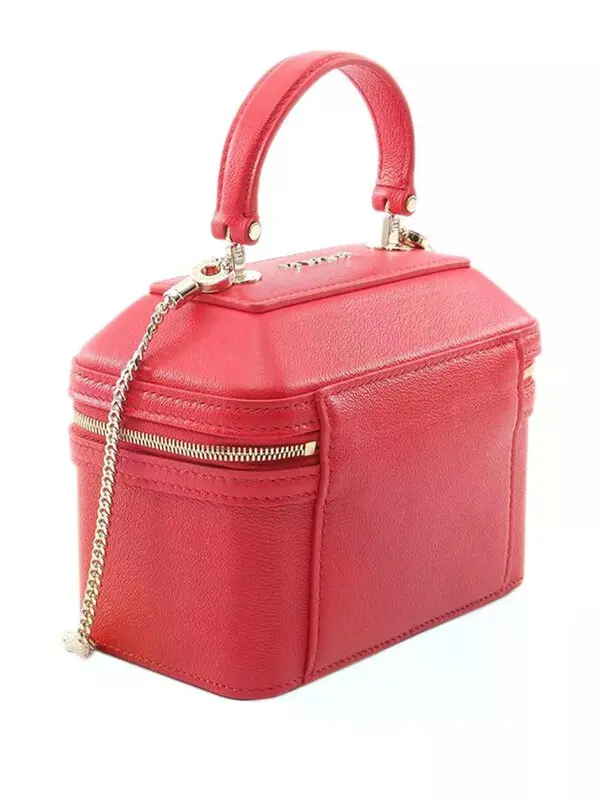 BVLGARI 2010-2026 Leather Serpenti Forever Vanity Bag Satchel - Red