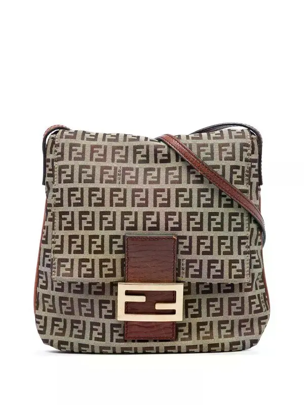 Fendi 2010-2026 Zucchino Canvas Crossbody Bag - Brown