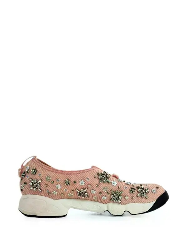 Dior Fusion Crystal-embellished Sneakers - Pink