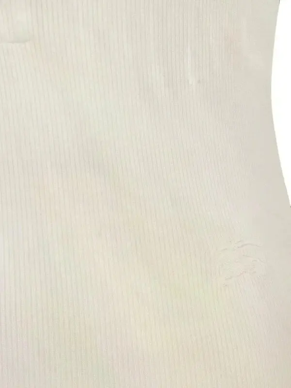 Burberry Cleo Lace-up Ribbed Tank Top - Neutrals