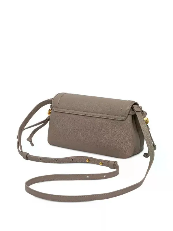 COCCINELLE Mini Thess Grainy Leather Shoulder Bag - Grey