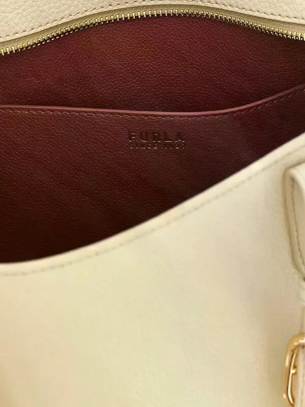 Furla Ava Hammered Leather Tote Bag