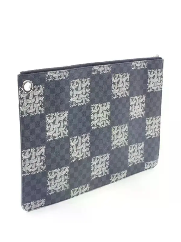 LOUIS VUITTON 2015 Damier Graphite Christopher Nemeth Clutch Bag