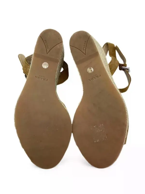 Prada 2010s Wedge Espadrille Sandals