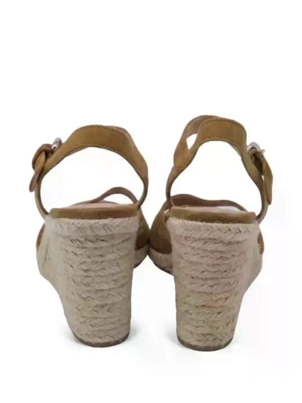 Prada 2010s Wedge Espadrille Sandals - Brown